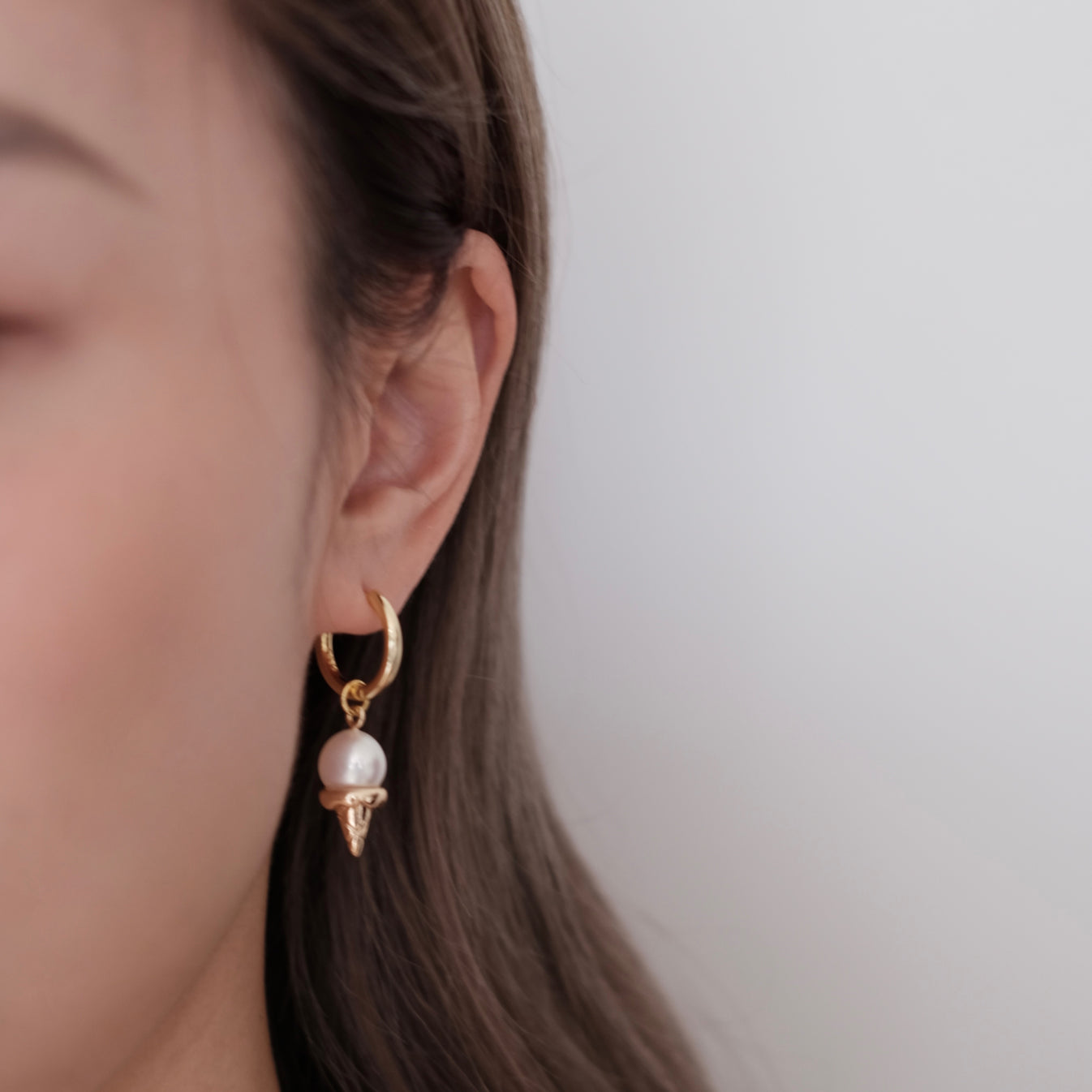 Pearl Ice Cream Hoop Earrings & Necklace – Ninemoo