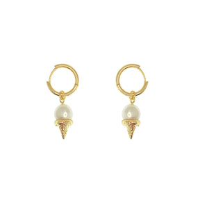 Pearl Ice Cream Hoop Earrings & Necklace – Ninemoo