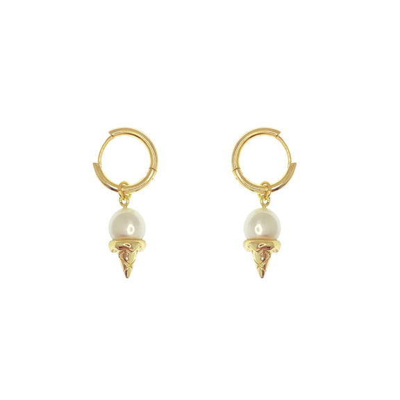 Pearl Ice Cream Hoop Earrings & Necklace – Ninemoo