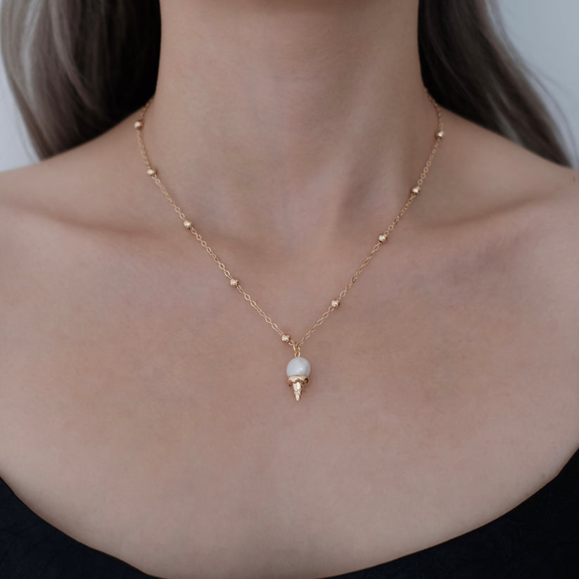 Pearl Ice Cream Hoop Earrings & Necklace – Ninemoo